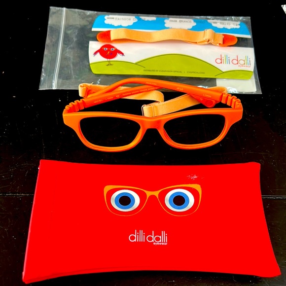 Other | New Dilli Dalli Orange Kids Glasses And Red Glasses Case | Poshmark